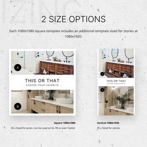 Real Estate This or That Social Media Templates, Real Estate Social ...