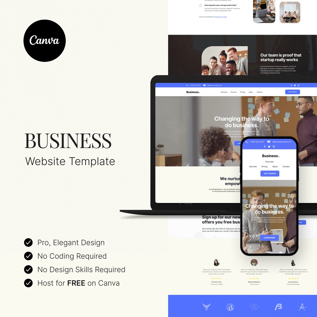 Business Website Template, Modern Business Website, Social Media ...