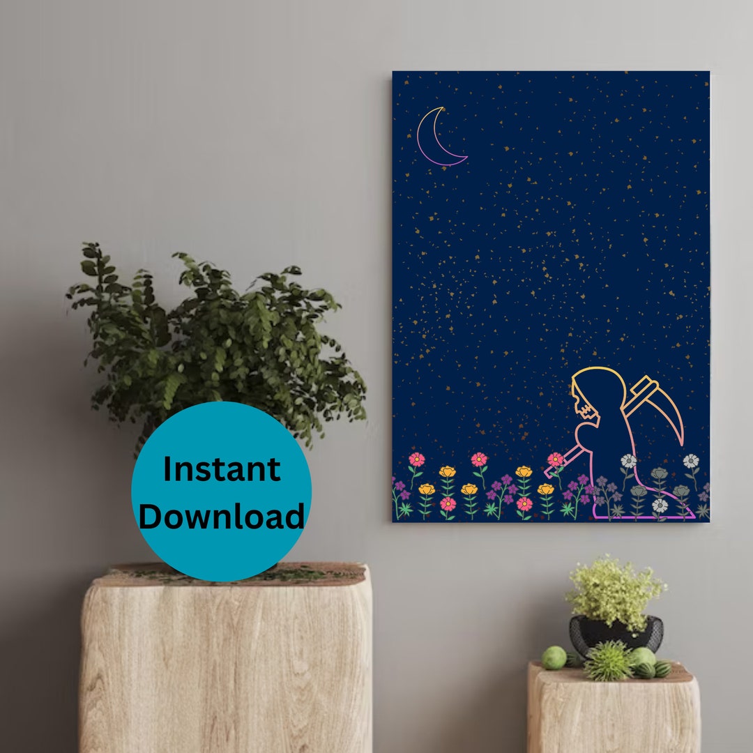 I'm Just Doing My Job Grim Reaper Printable Wall Art - Etsy