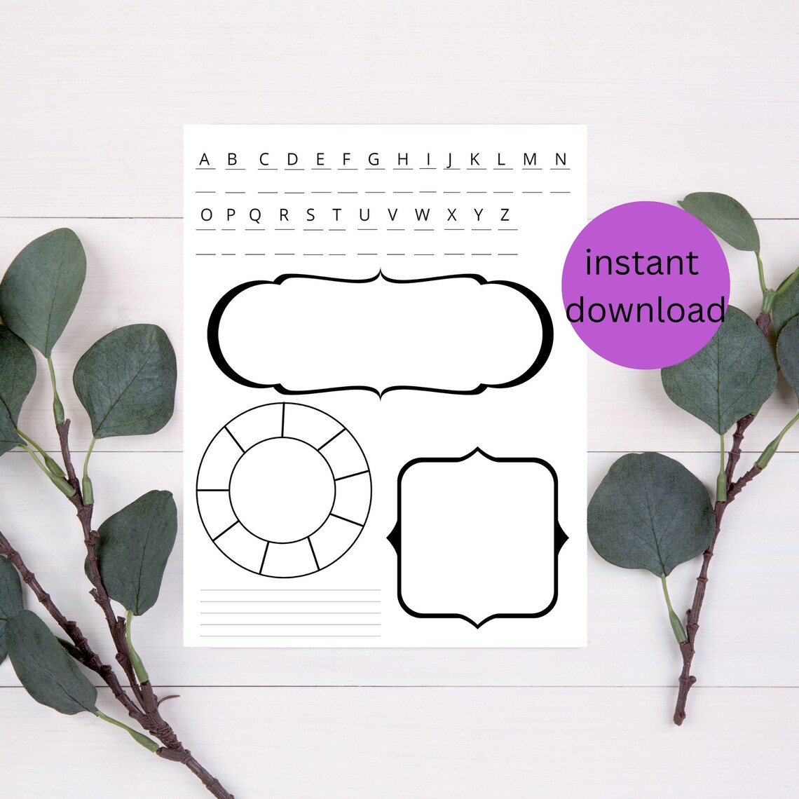 Sigil Template Printable, Sigil Printable Page, Downloadable Sigil ...