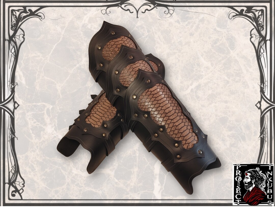 Draconic Greaves pair - Etsy