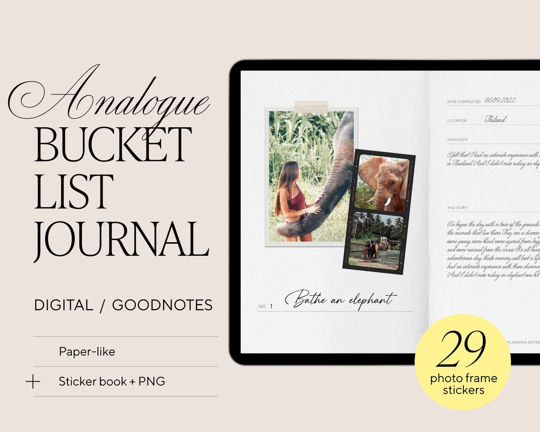 Digital BUCKET LIST Planner, 100 Things to Do, Adventure Planner ...