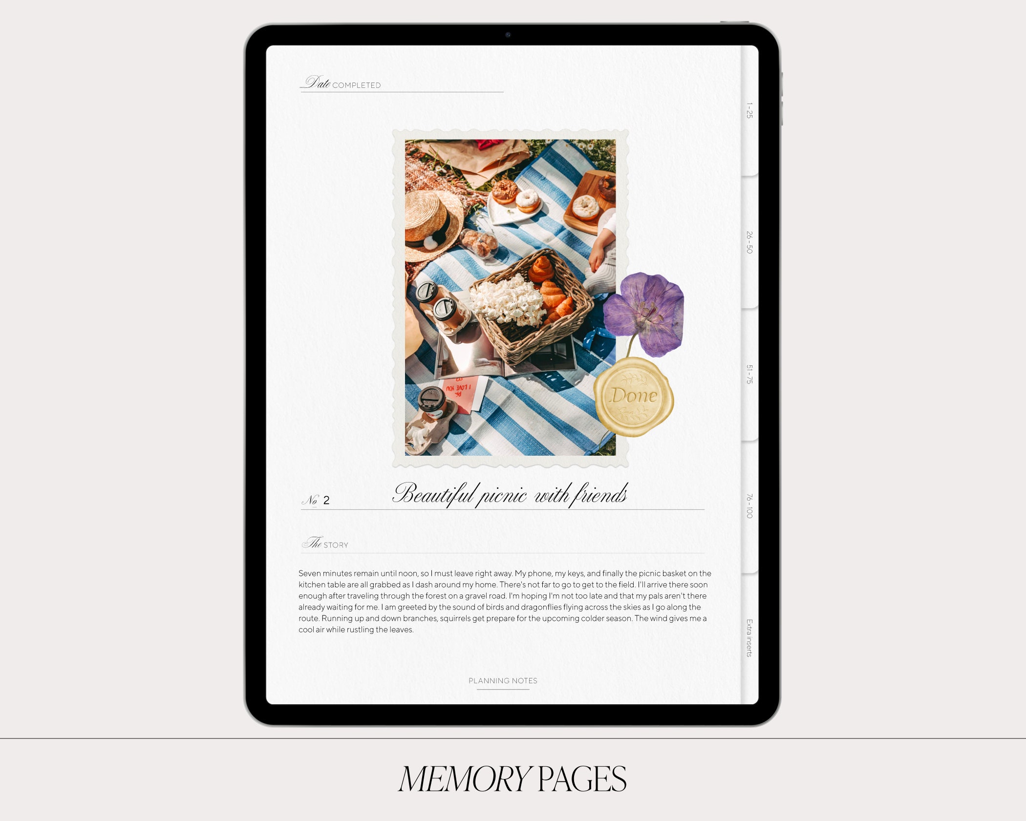 Digital Bucket List Planner Life Goals Planner Memory Book Digital ...