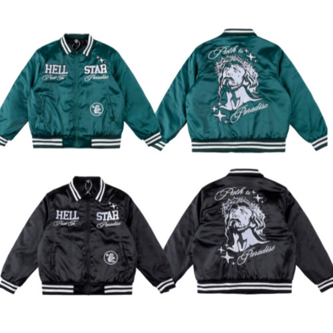HELLSTAR Path to Paradise Inspired Varsity Jacket Hypebeast Streetwear ...