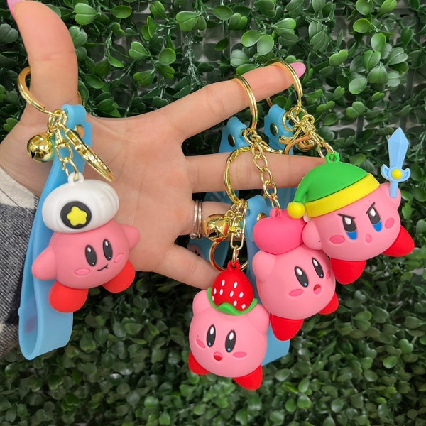 Kawaii Kirby Keychain - Etsy