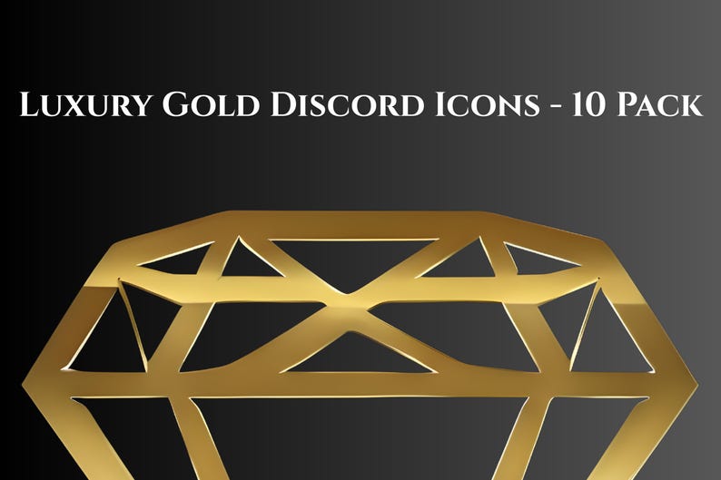 Luxury Gold Discord Role Icons Pack | 10 Premium PNG Rank Badges ...