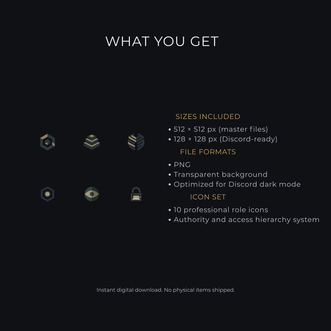 Professional Discord Role Icons | Admin, Moderator & Member Role System ...