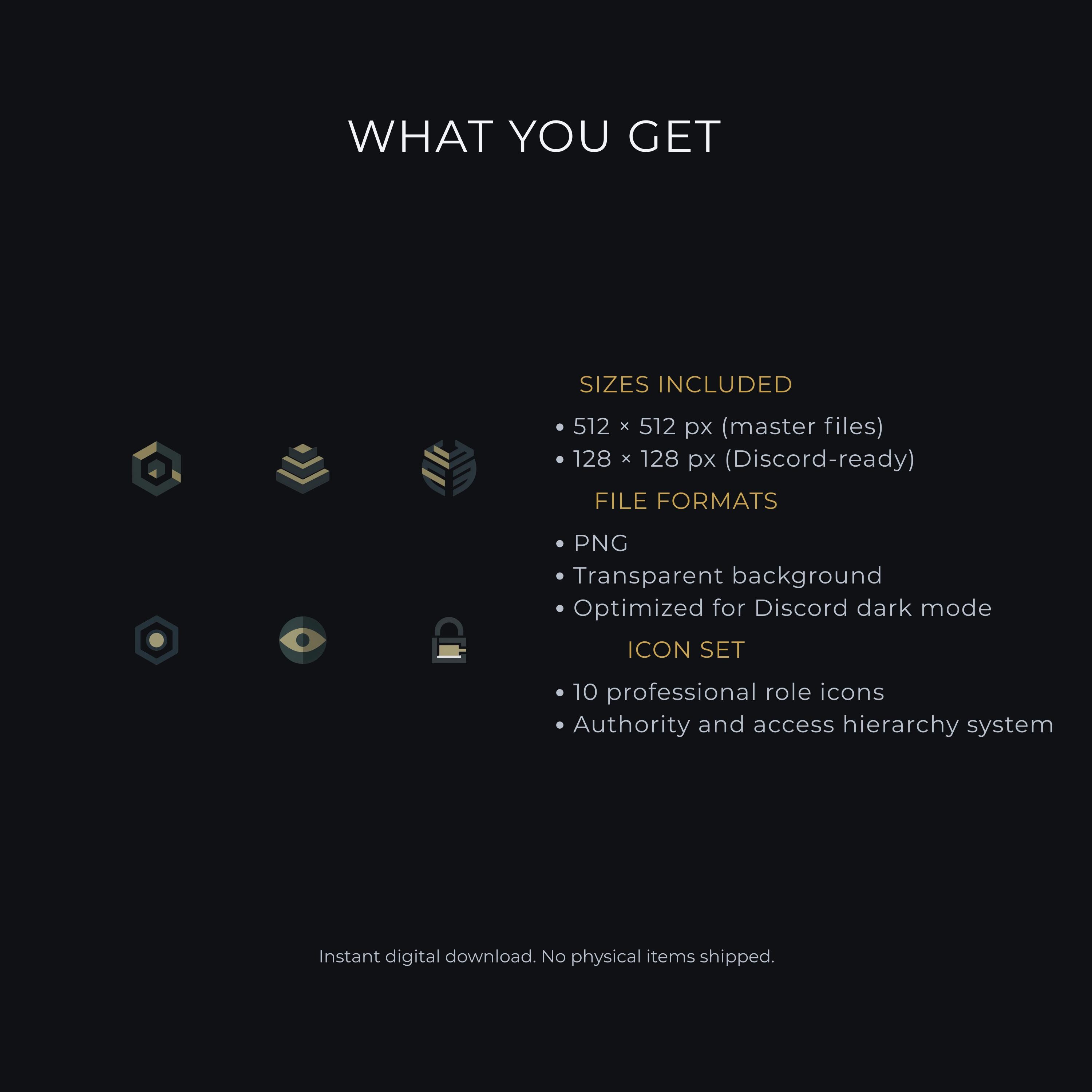 Professional Discord Role Icons | Admin, Moderator & Member Role System ...
