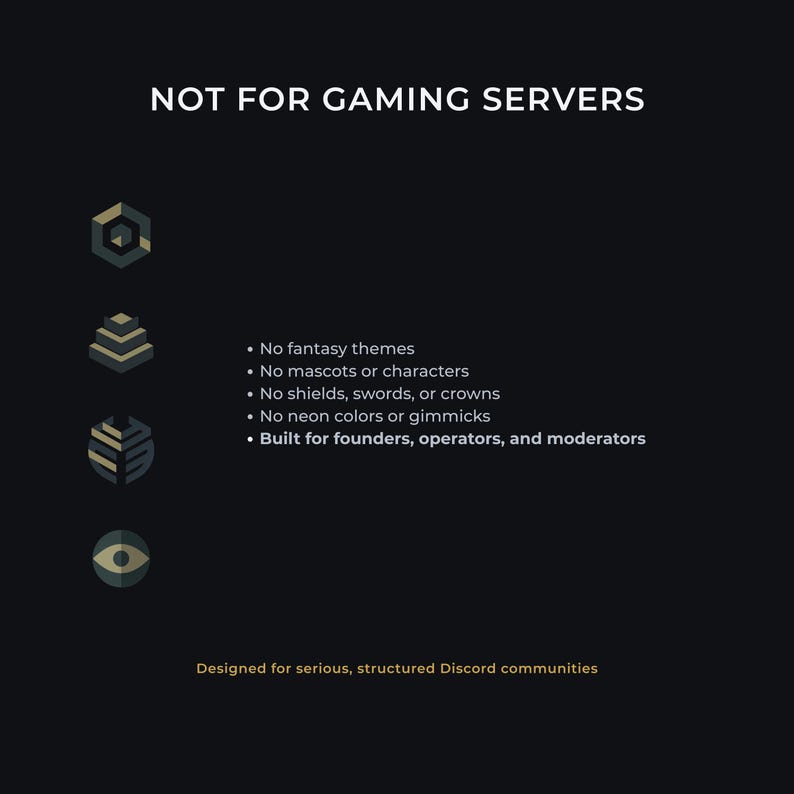 Professional Discord Role Icons | Admin, Moderator & Member Role System ...