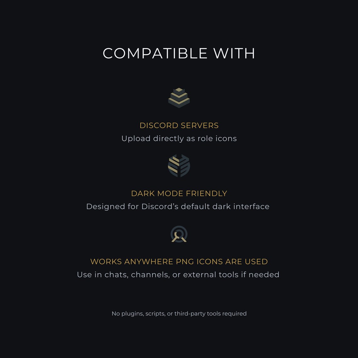 Professional Discord Role Icons | Admin, Moderator & Member Role System ...