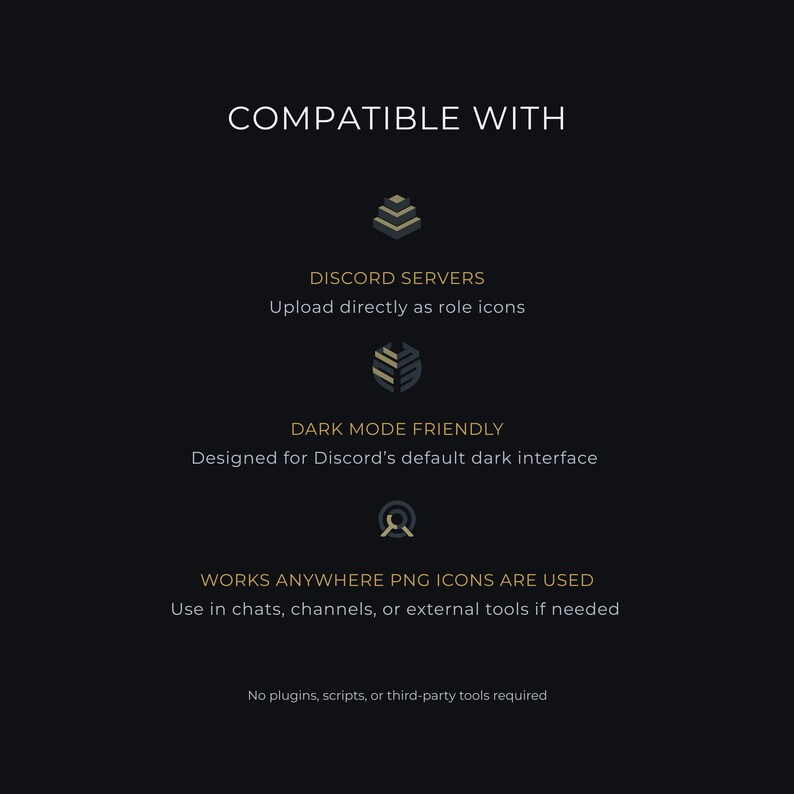 Professional Discord Role Icons | Admin, Moderator & Member Role System ...