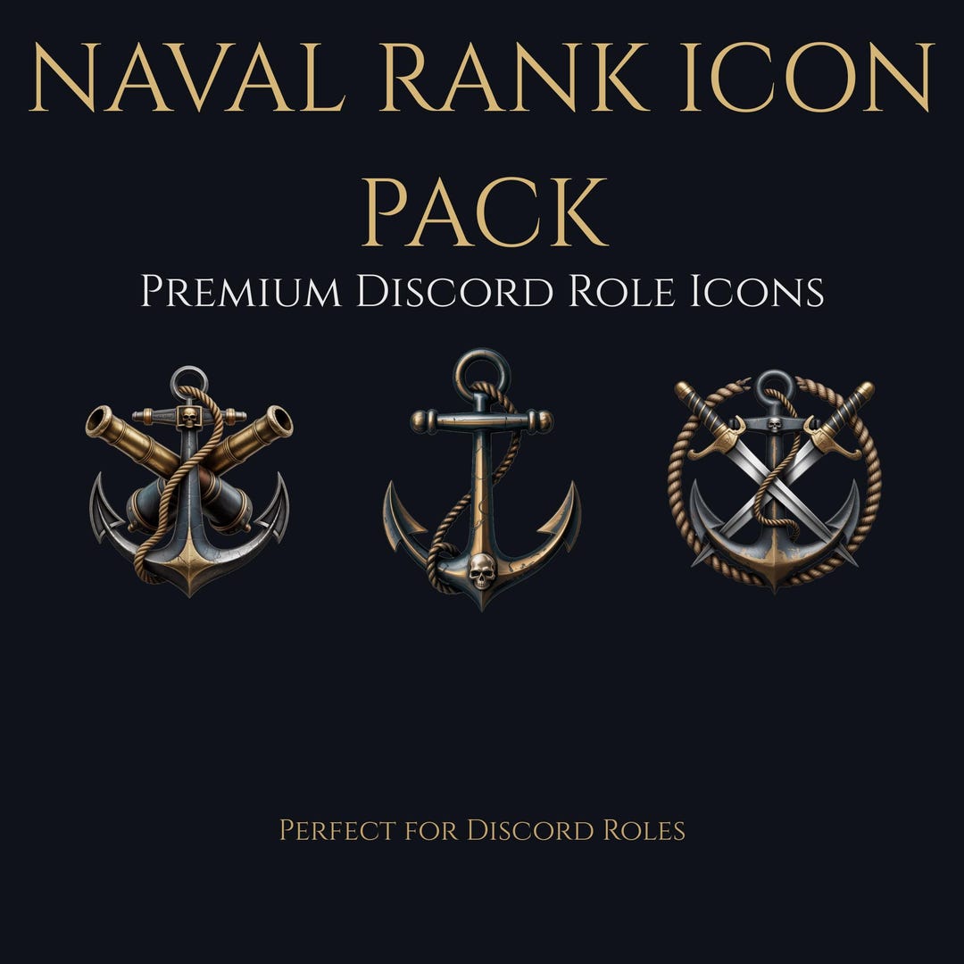 Naval Rank Discord Role Icons | Navy Role Hierarchy Pack for Discord ...