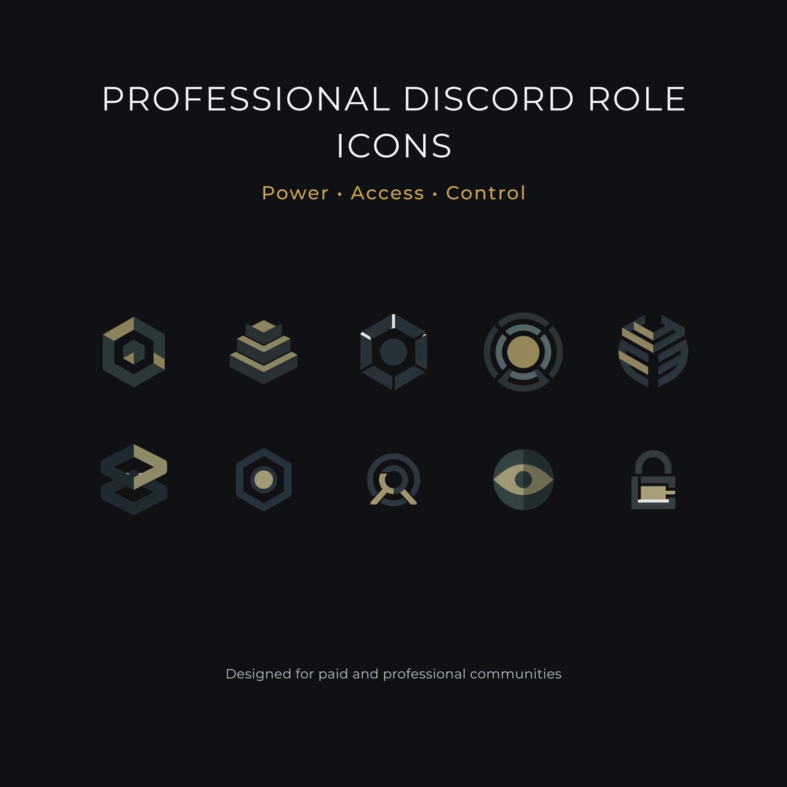 Professional Discord Role Icons | Admin, Moderator & Member Role System ...