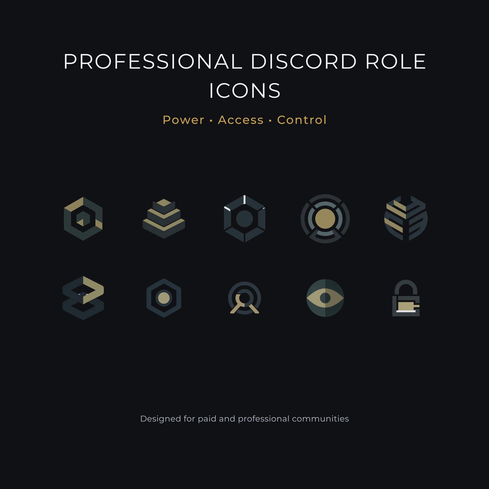 Professional Discord Role Icons | Admin, Moderator & Member Role System ...