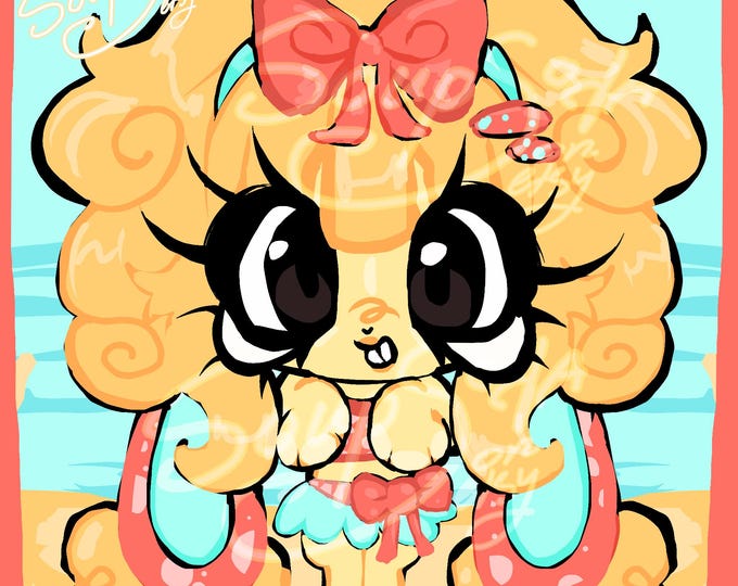 Fully Hand Drawn Digital Adopt Furry Anthro Bunny Adoptable Beige Fun ...
