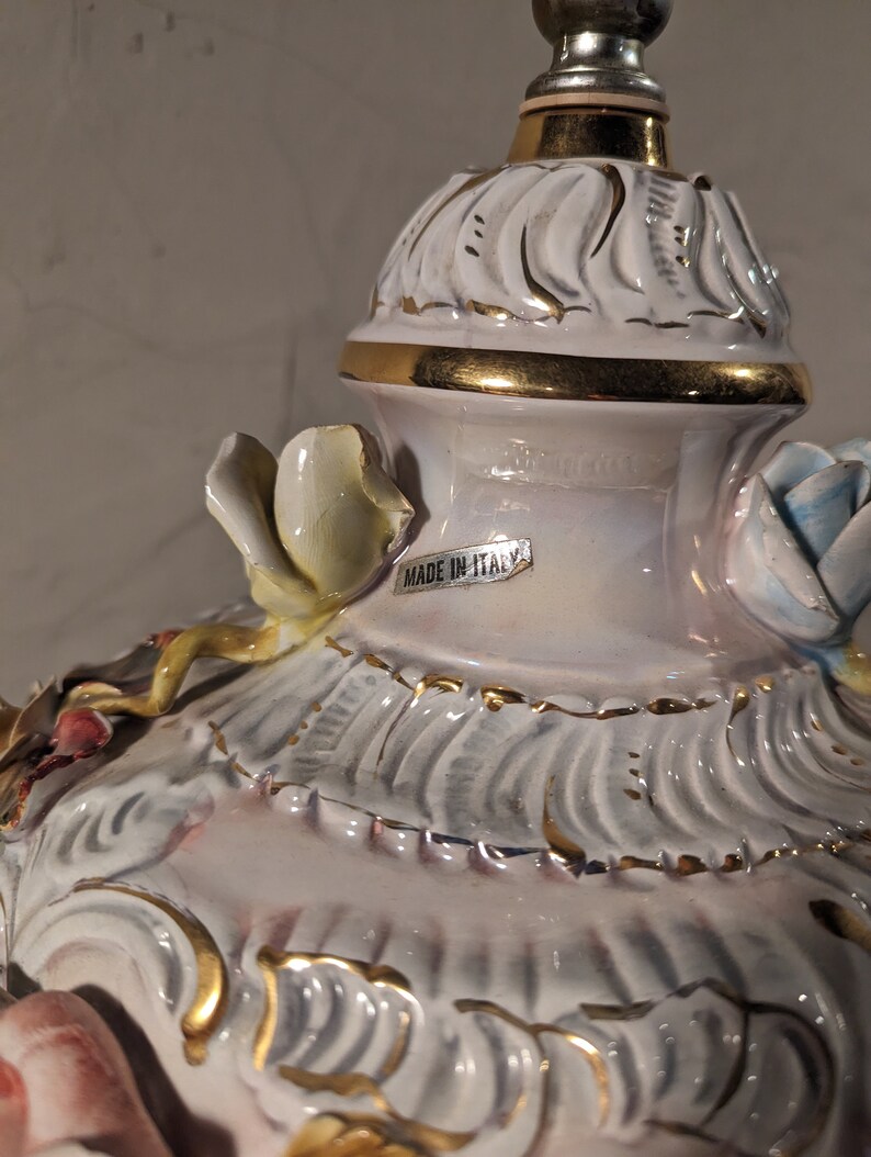 Pair of Vintage Italian Capodimonte Lamps - Etsy