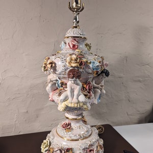Pair of Vintage Italian Capodimonte Lamps - Etsy
