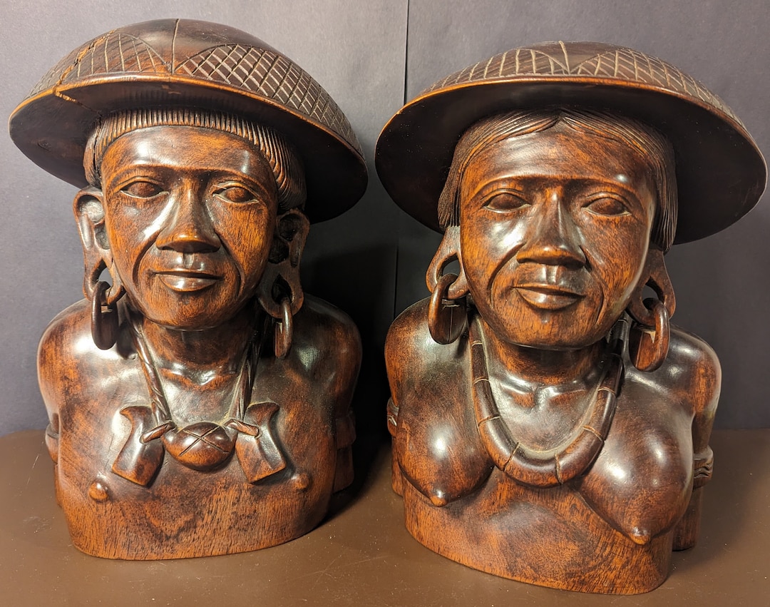 Tribal Wood Carving, Indigenous Peoples Statue, Hardwood Carving - Etsy