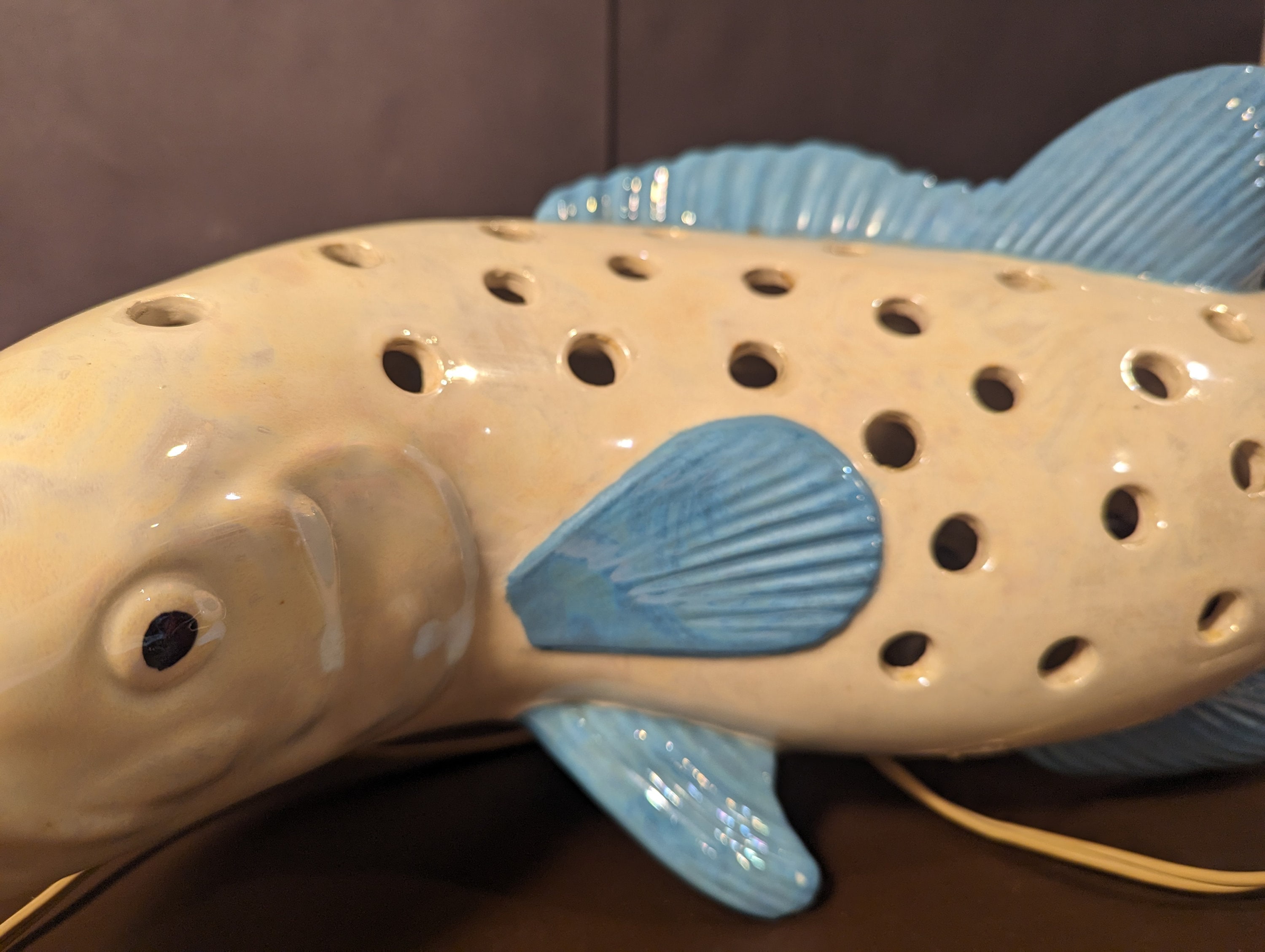 Vintage TV Fish Lamp - Etsy
