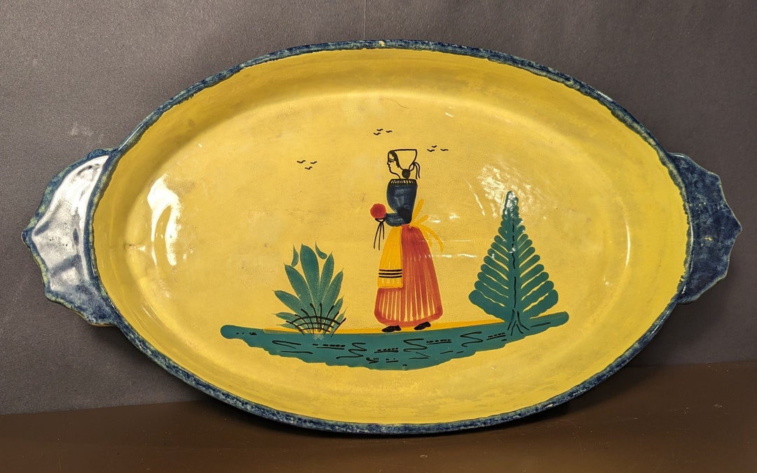 Quimper "soleil Yellow" Faience Pottery Dish - Etsy