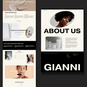 Minimalist Squarespace Template, Squarespace Beauty Website, Cosmetics ...
