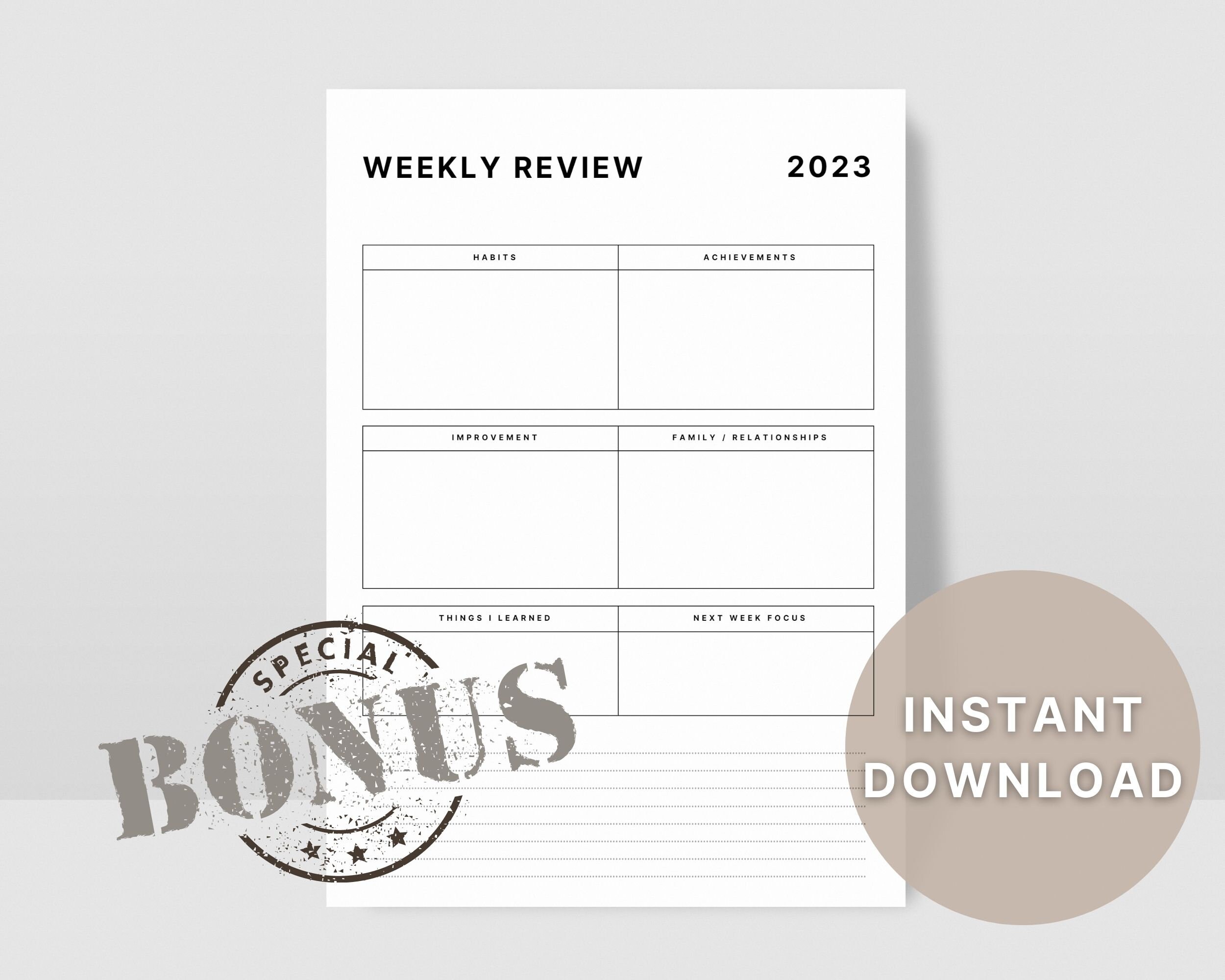 Printable Weekly Planner 2023 Printable and Digital Monday - Etsy