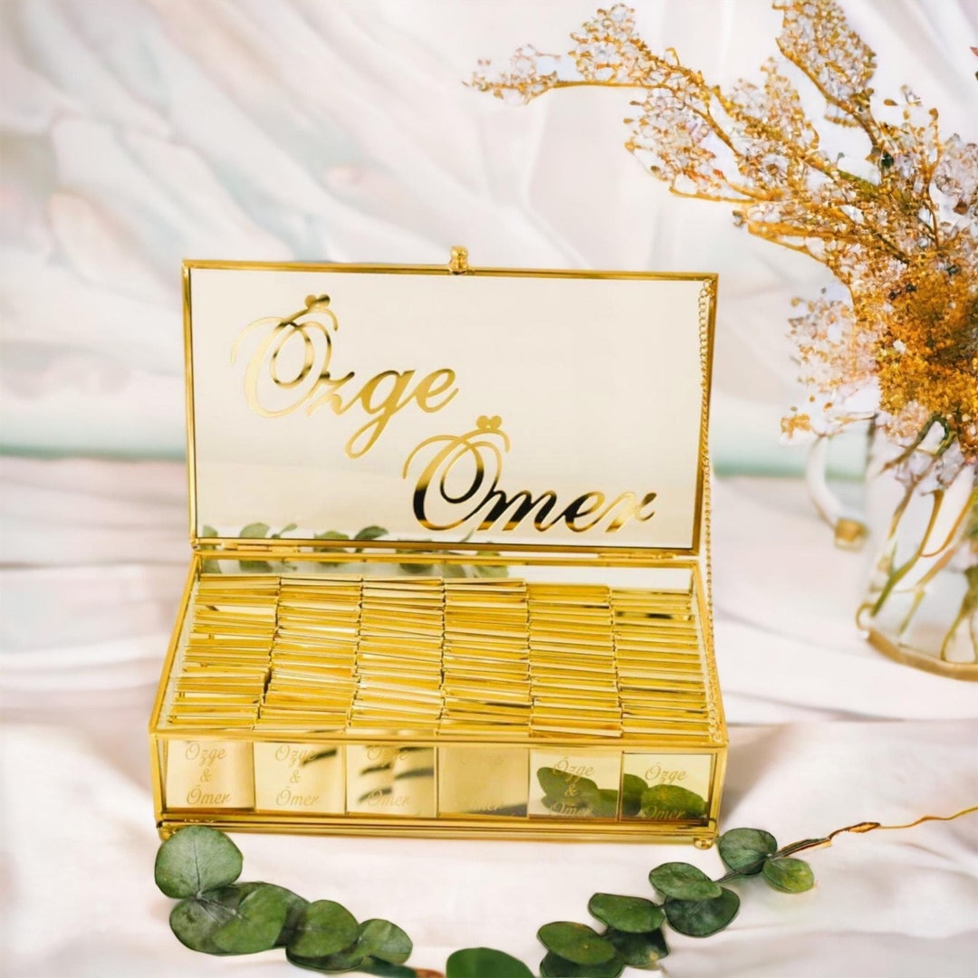 Glass Box and Mirror Chocolate Favors, Wedding Favors for Guests ...