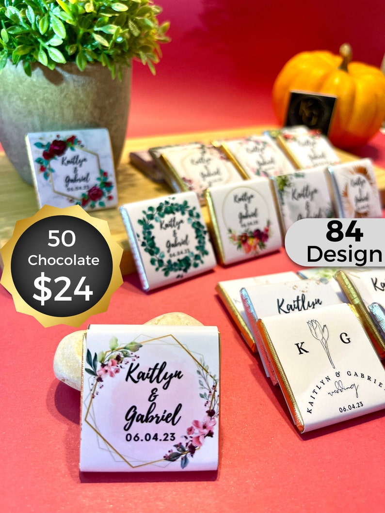 Personalized Chocolate Wedding Chocolate Favors Bulk - Etsy