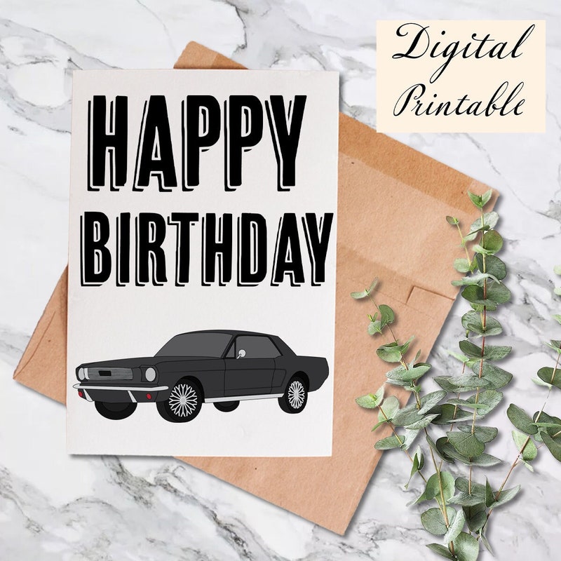 Happy Birthday Card Car - Etsy