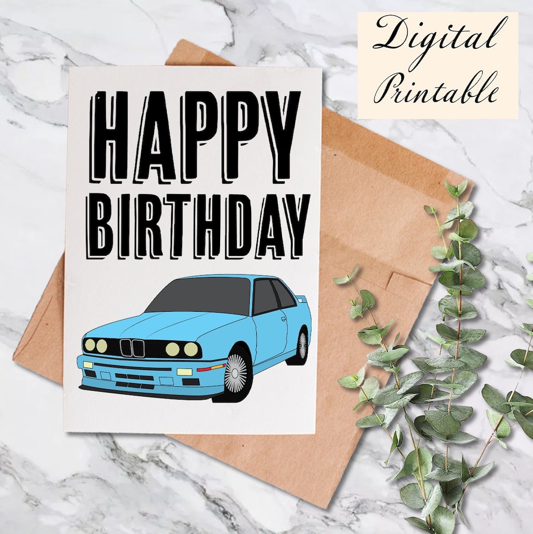 Fun Car Birthday Card for Car Lovers , BMW M3 - Etsy