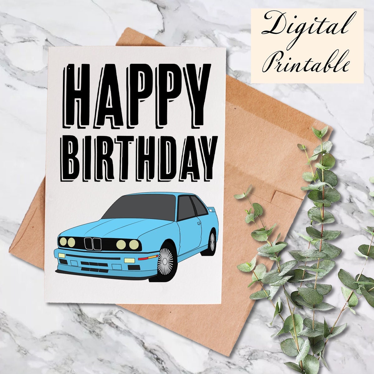 Fun Car Birthday Card for Car Lovers , BMW M3 - Etsy