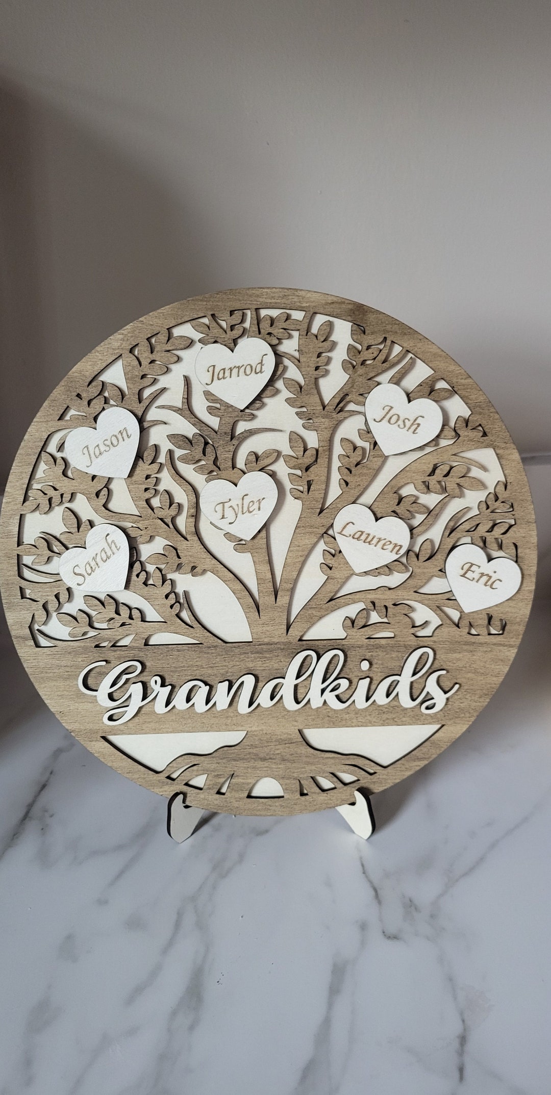 Family Tree With Names, Grandkids Tree, Mother's Day Gift, Mom Family ...