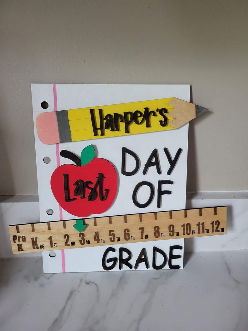 Interchangeable Milestone School Photo Prop, Back to School Sign, 1st ...