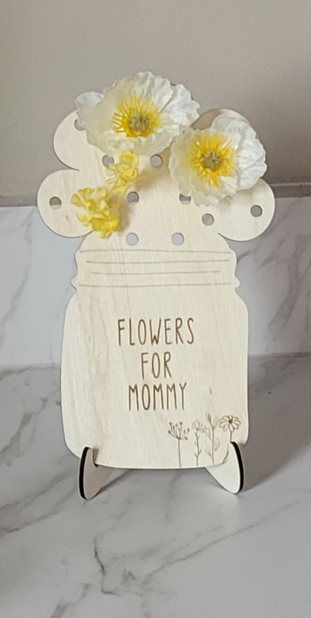 Flowers for Mommy Engraved Flower Stand - Etsy