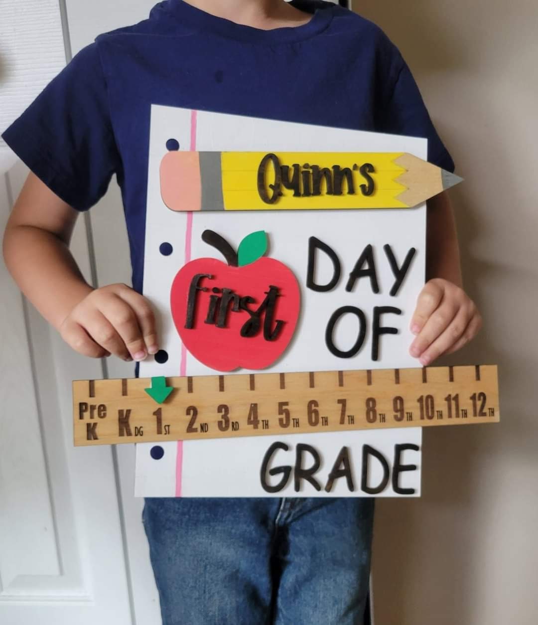 Interchangeable Milestone School Photo Prop, Back to School Sign, 1st ...