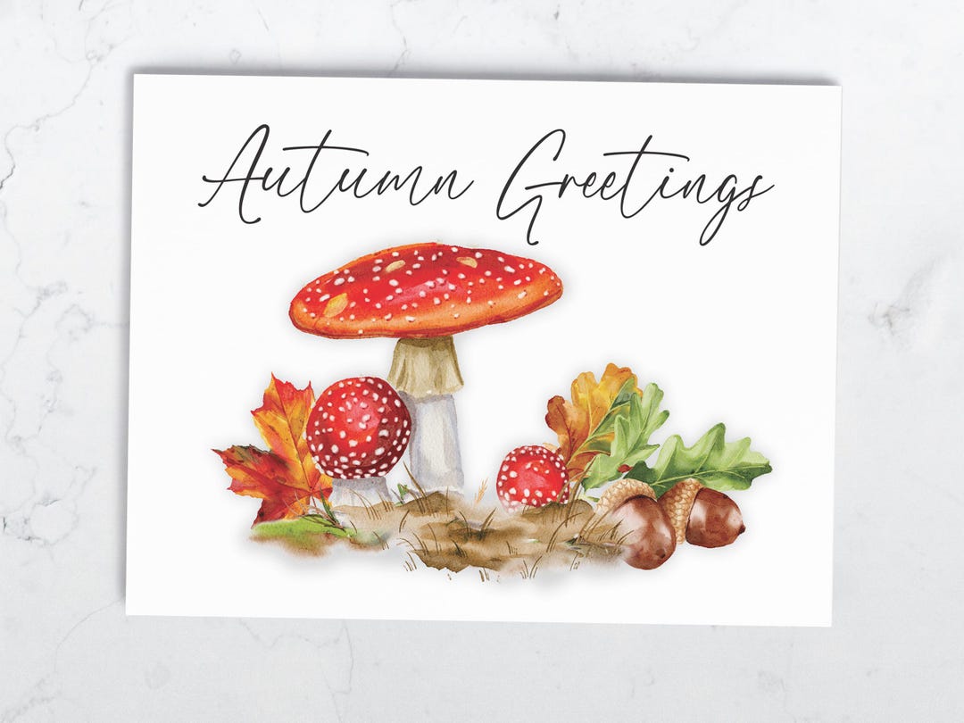 Printable Autumn Card, Watercolour Card, INSTANT DOWNLOAD - Etsy