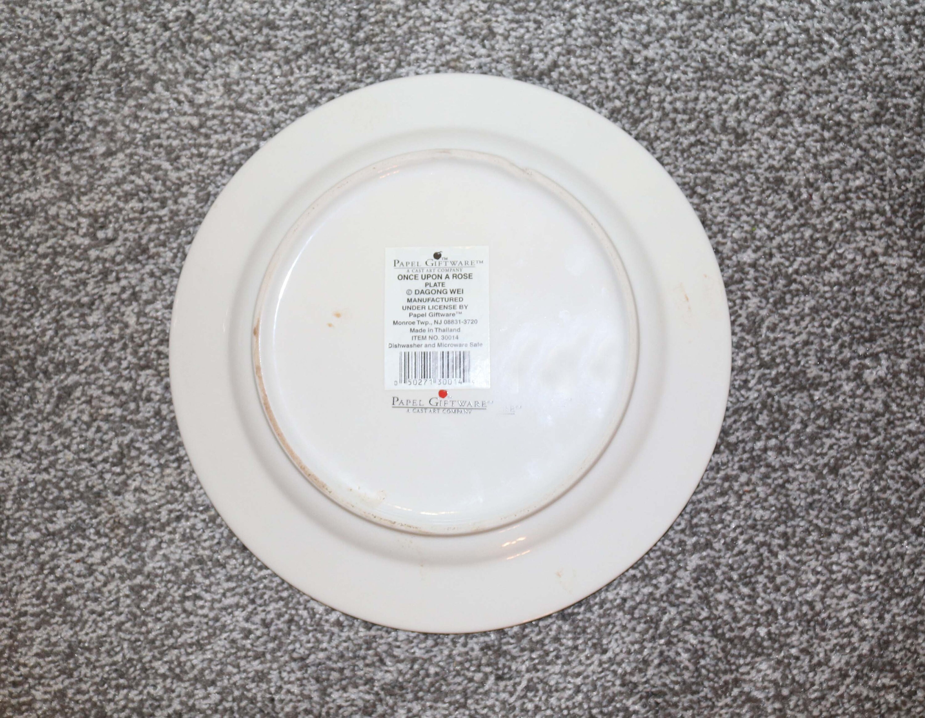 Once Upon A Rose Plate, Antique Dishes, Papel Giftware, Made in ...