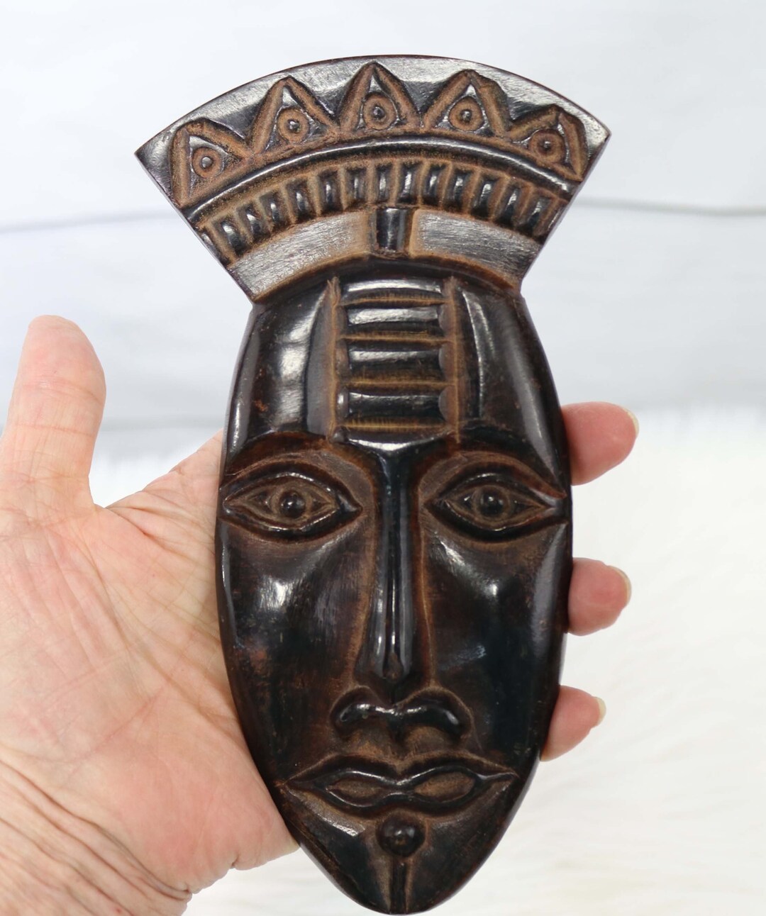 Vintage Cast Iron African Tribal Mask, Signed AR - Etsy