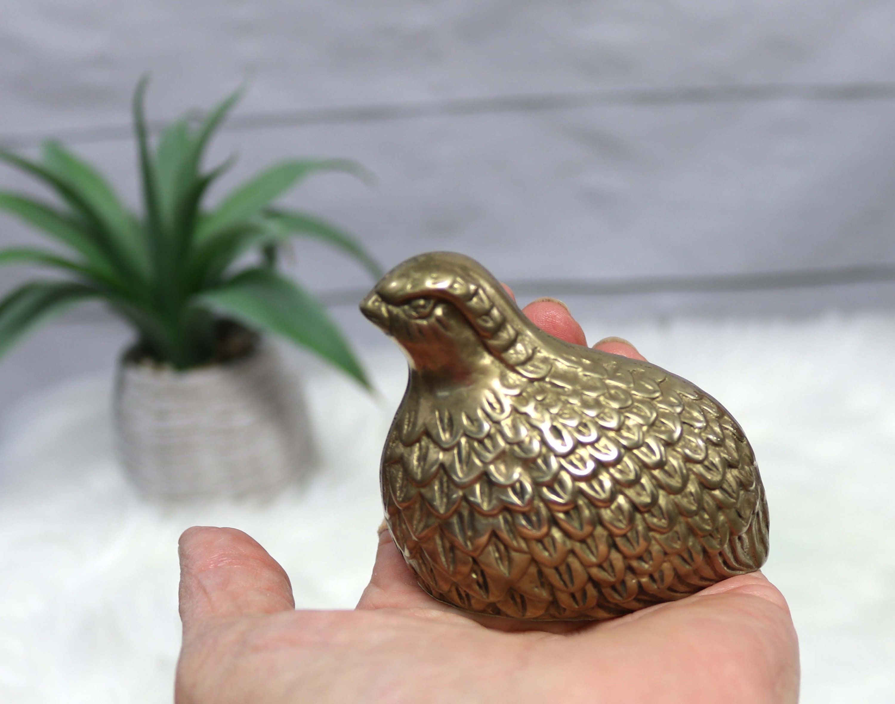 Vintage Brass Quail Figurine Set, MCM Bird Statues - Etsy