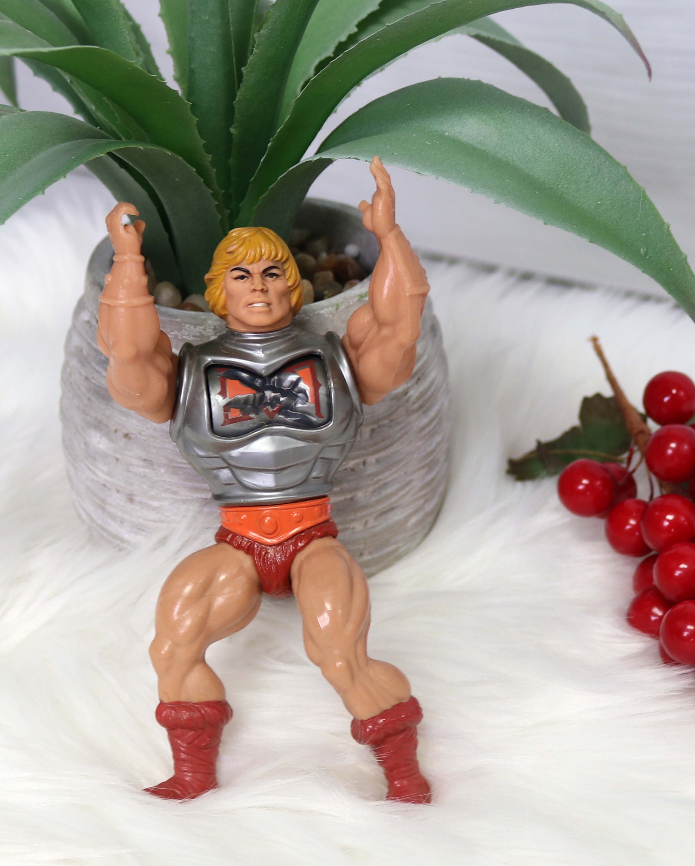 MOTU Battle Armor He-man Vintage Masters of the Universe Action Figure ...