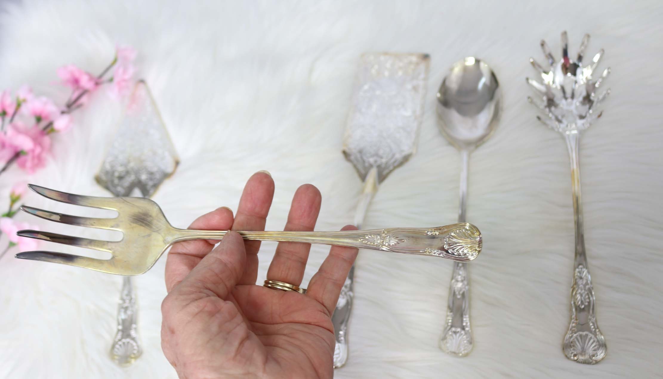 International Silver Cake Serving Set, Vintage Kitchen Tools, Large ...