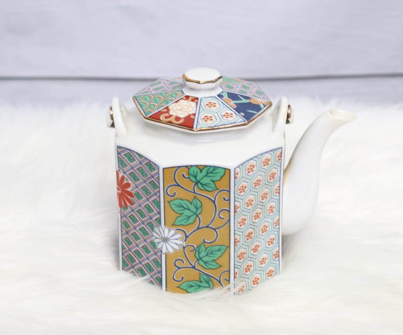 Arita Imari Made in Japan imari Fan Teapot With Lid 1980 - Etsy