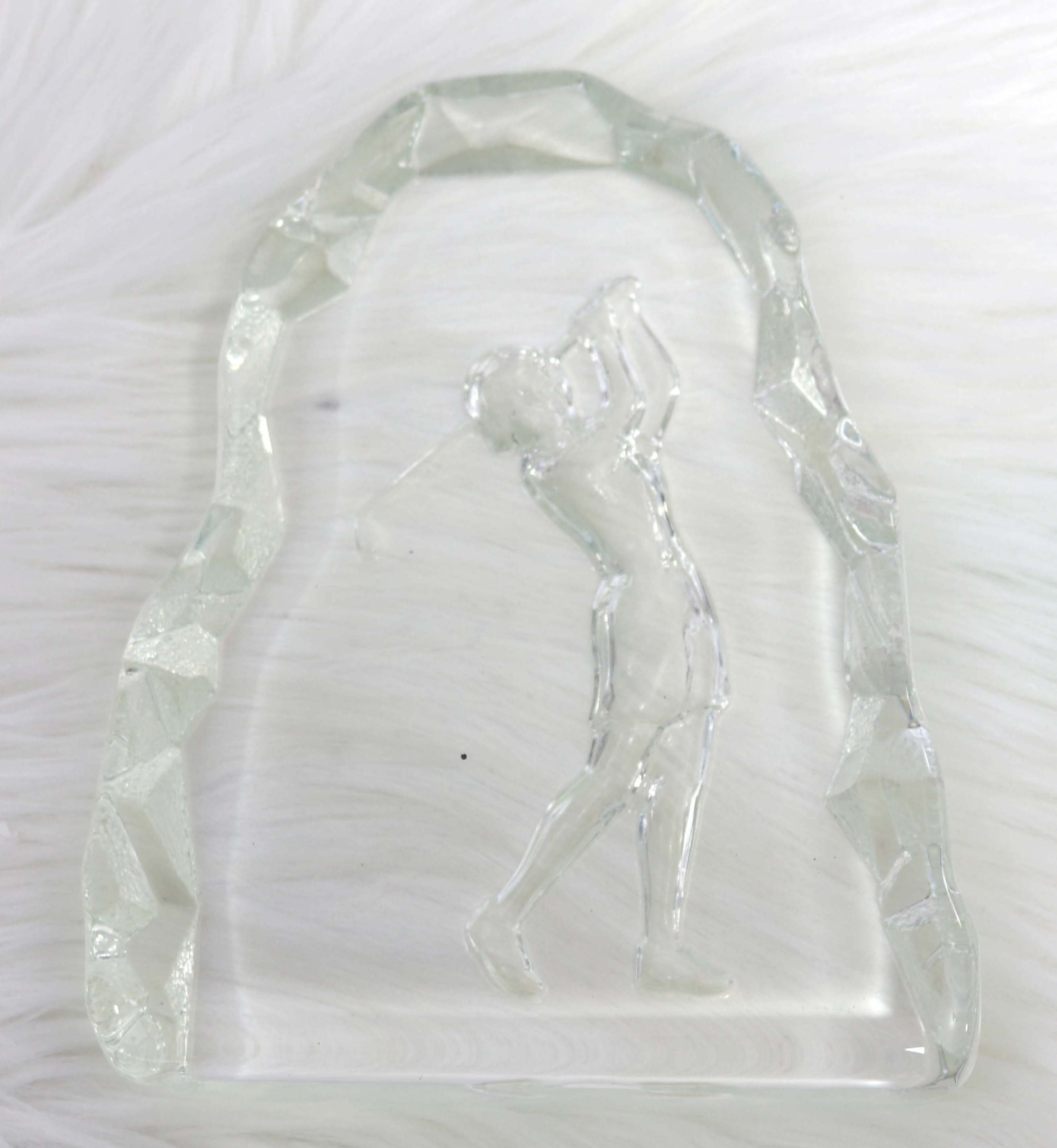 Crystal Paperweight, Bookshelf Décor, Bookend, Golf Décor, Book End ...