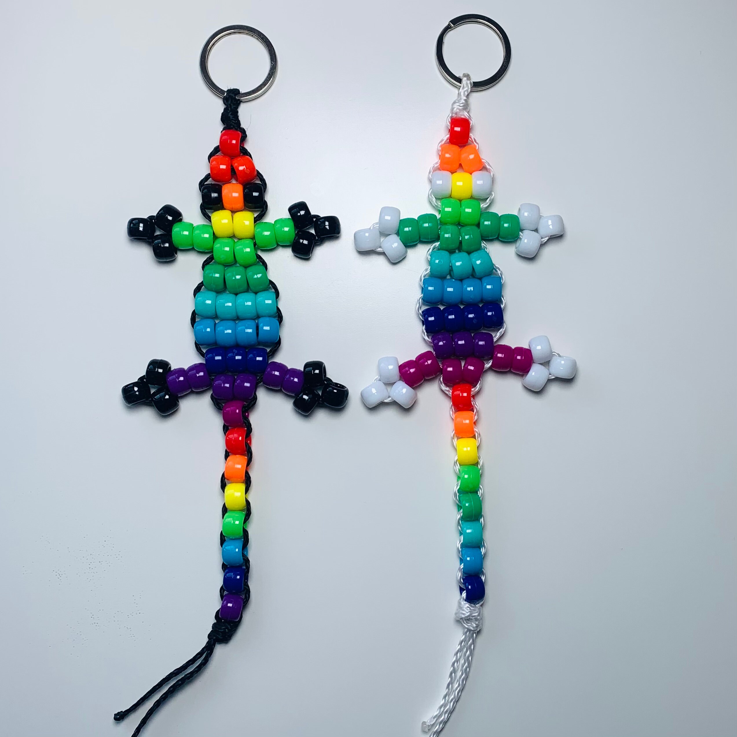 LGBTQ+ Pride Handmade Beaded Gecko Keychain - Etsy