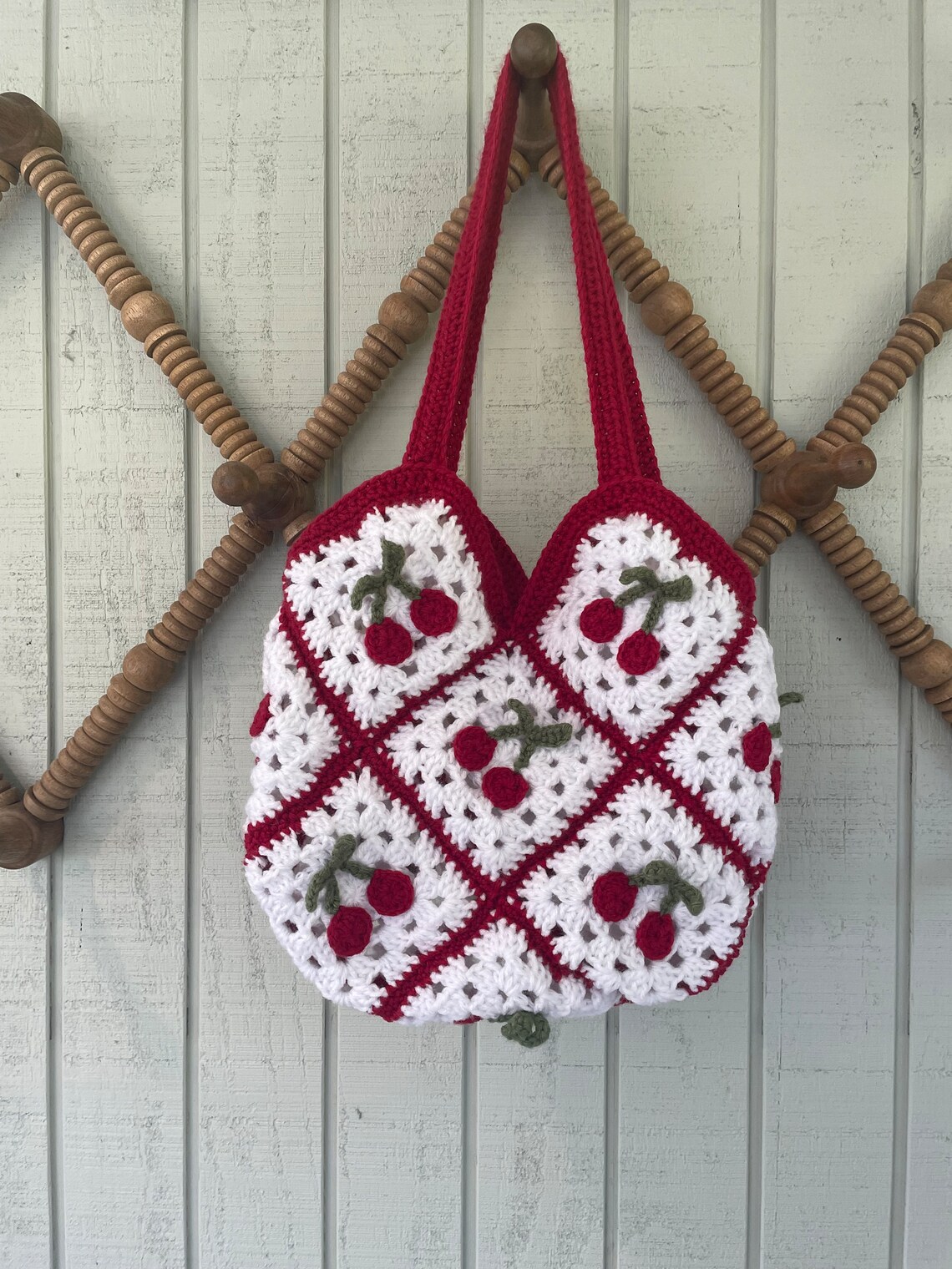 Adorable Handmade Crocheted Cherry Shoulder Bag - Etsy