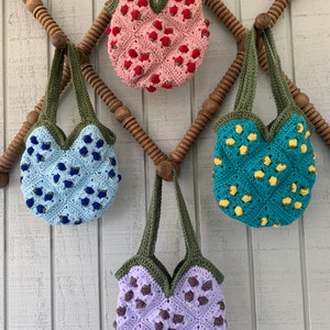 Adorable Handmade Crocheted Small Blueberry Bag - Etsy