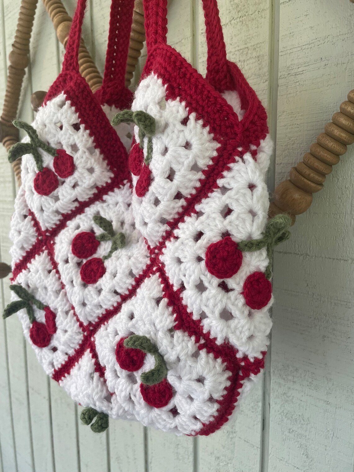 Adorable Handmade Crocheted Cherry Shoulder Bag - Etsy