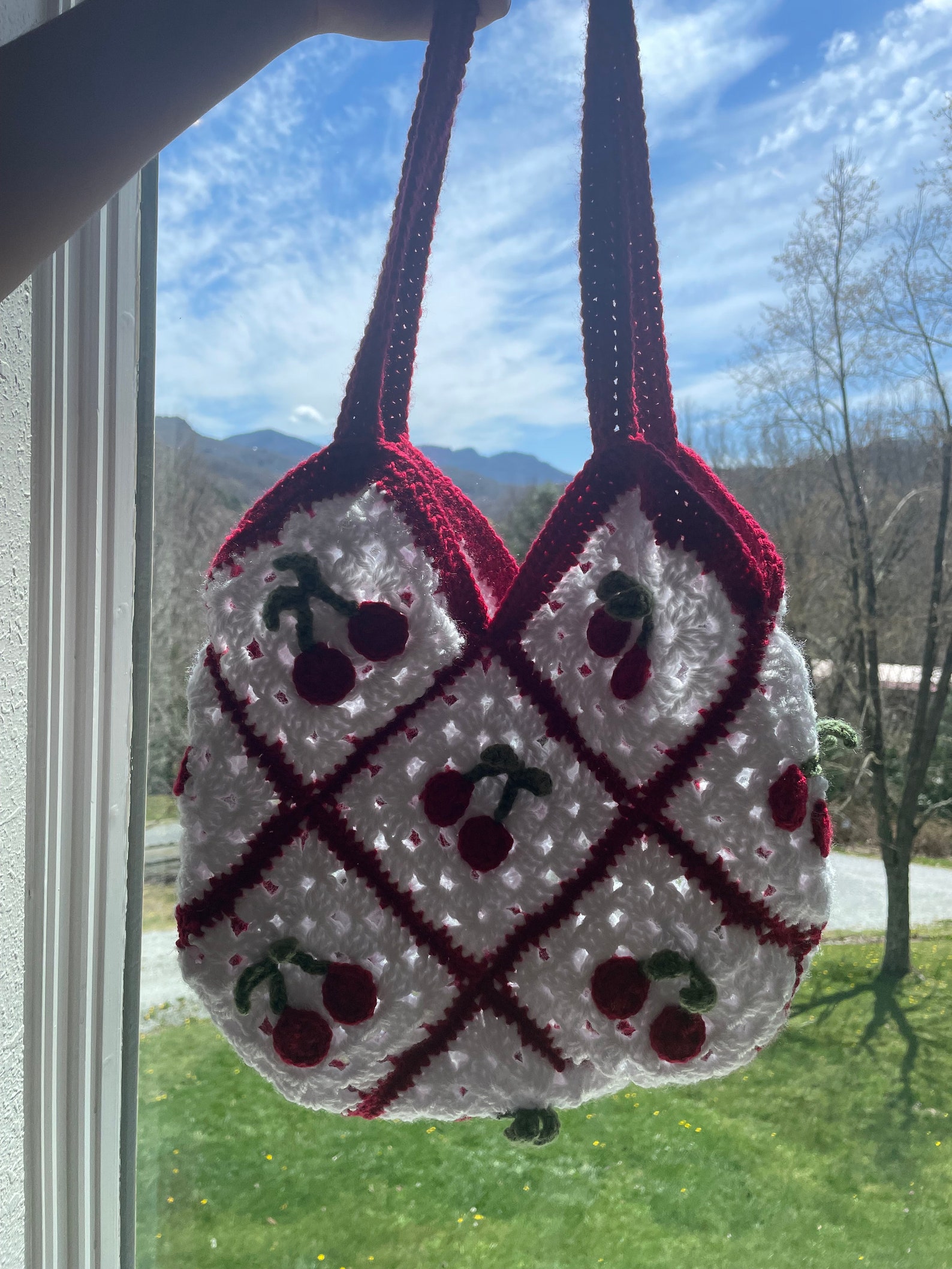 Adorable Handmade Crocheted Cherry Shoulder Bag - Etsy