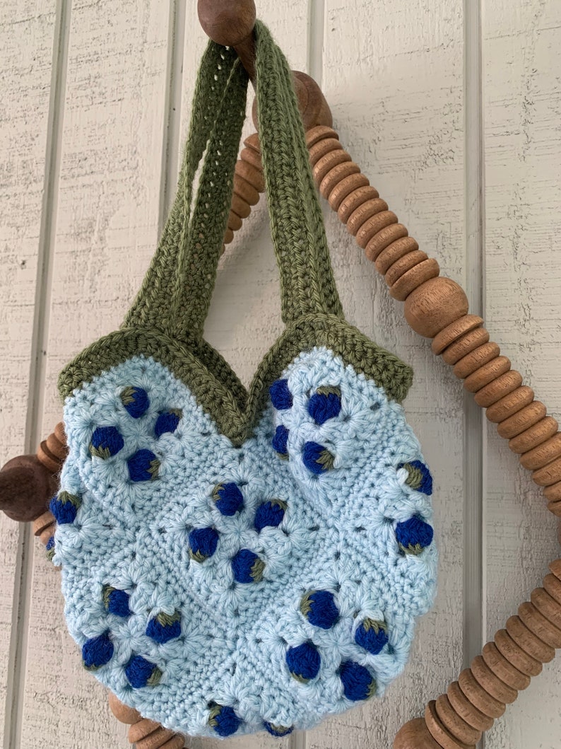 Adorable Handmade Crocheted Small Blueberry Bag - Etsy