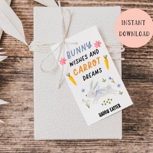 Printable Easter Basket Tags Easter Gift Tag Easter Treat Bag Happy ...